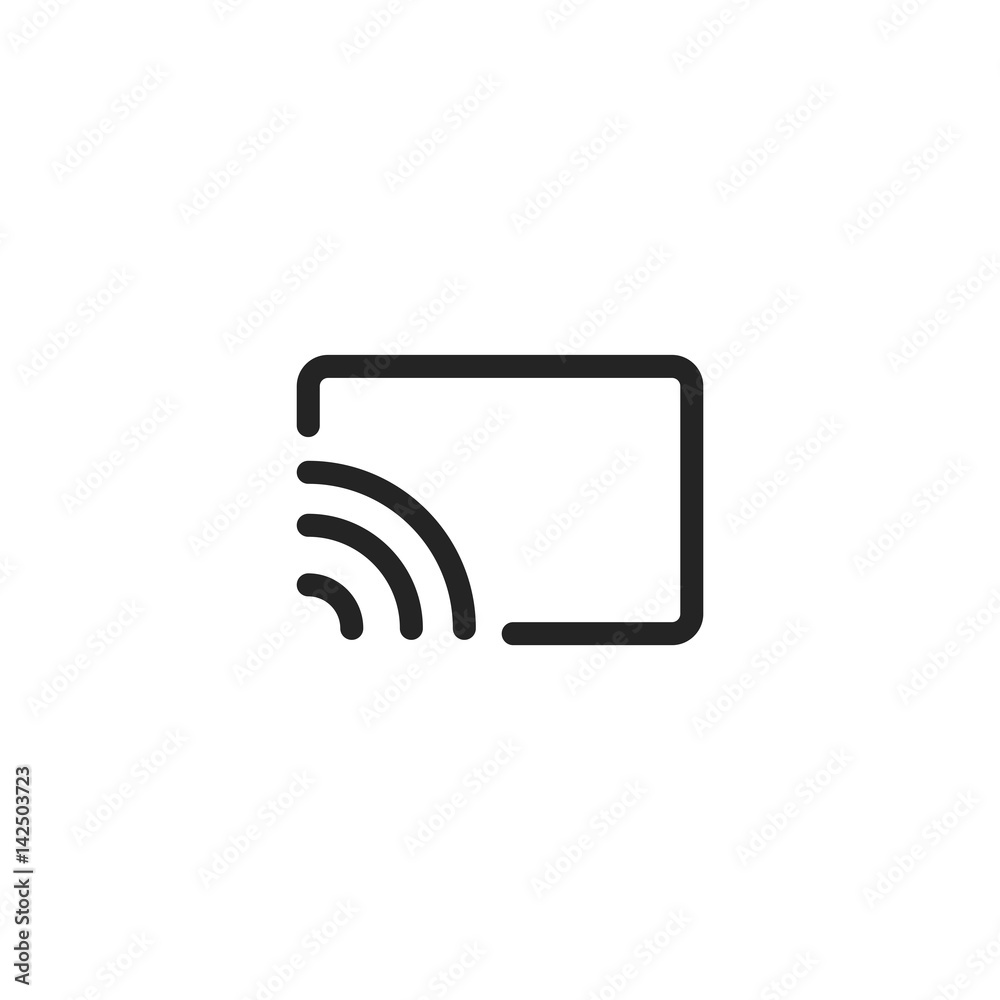 screen cast vector icon, chromecast symbol. Modern, simple flat vector ...