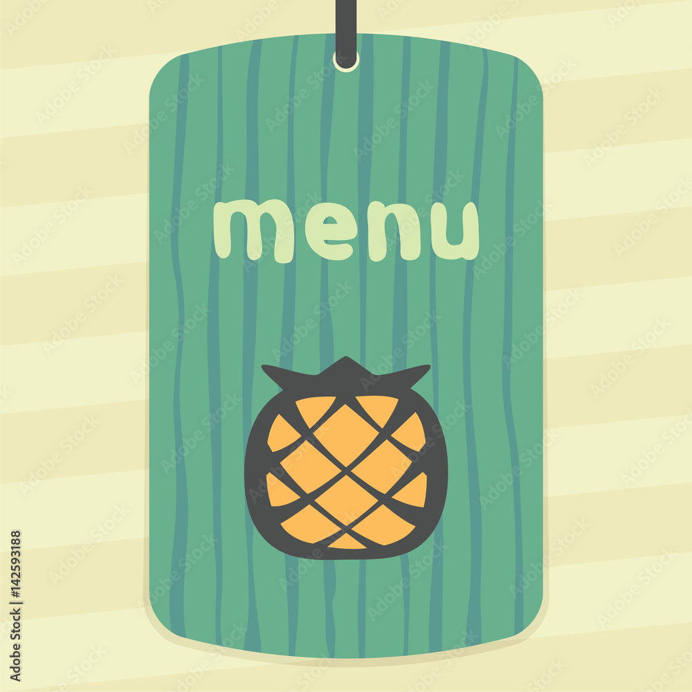 Vector outline pineapple fruit icon. Modern infographic logo and ...