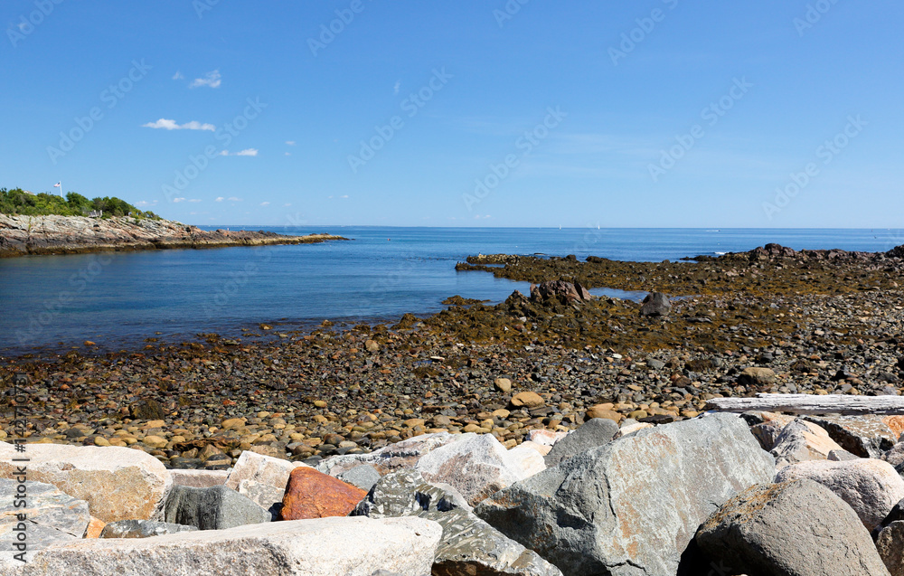 Photo Stock The Marginal Way at Coast Line of Ogunquit, Maine ...