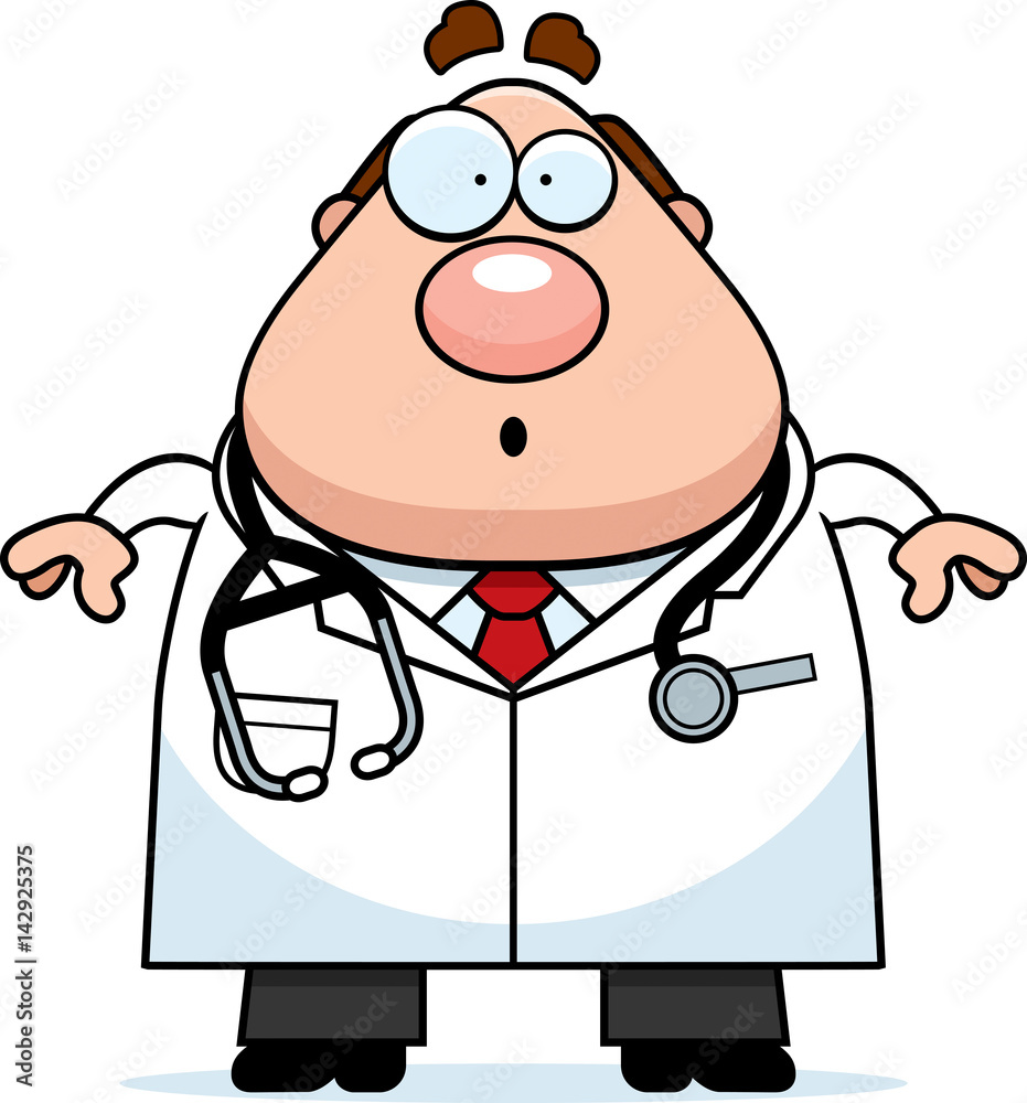 Surprised Cartoon Doctor Stock Vector | Adobe Stock