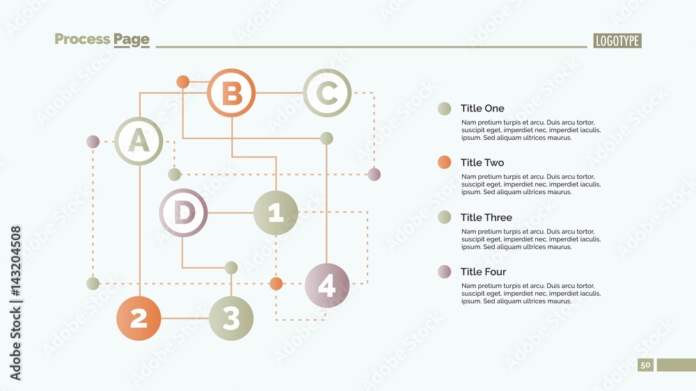 Labyrinth Flowchart Slide Template Stock Vector | Adobe Stock