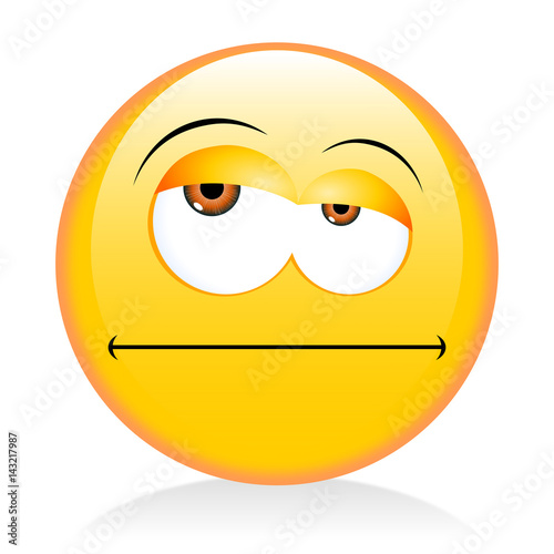 Emoji, emoticon - grumpy – Stock-Illustration | Adobe Stock