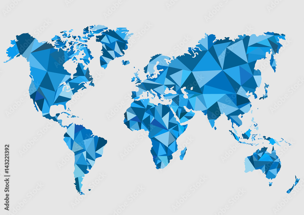 Vector de Stock maps of the Earth's. world map low poly. Vector ...