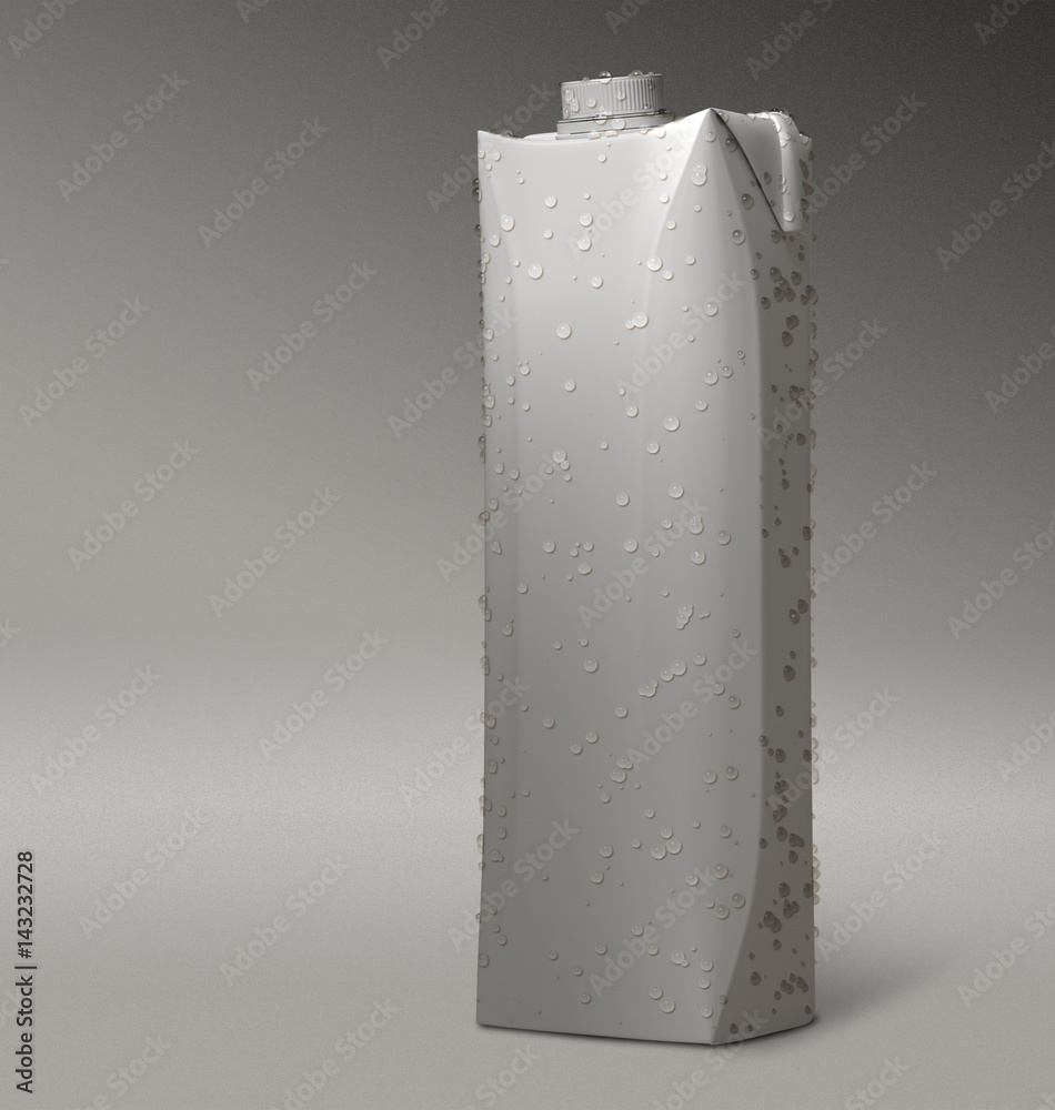 1 Liter Carton Packaging Mock Up template Stock Illustration | Adobe Stock