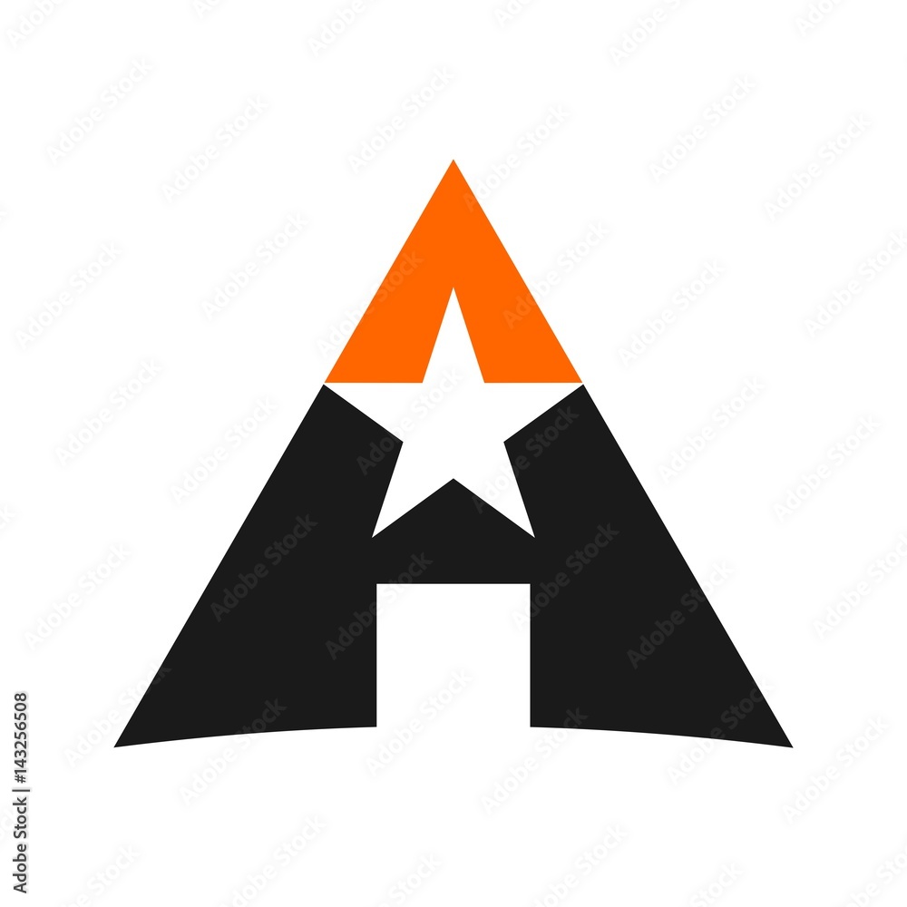 triangle and star logo vector. Stock Vector | Adobe Stock