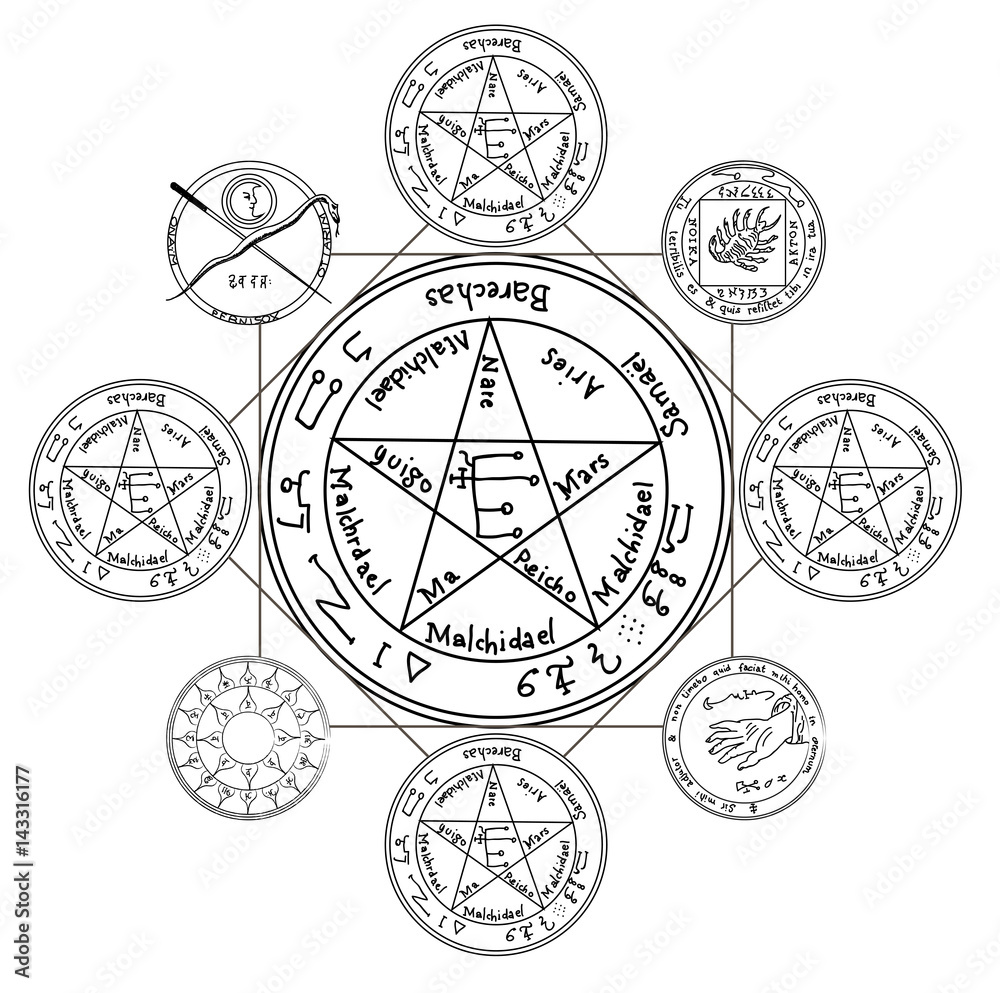 Occult ancient magic symbol. A vector element. Stock Vector | Adobe Stock