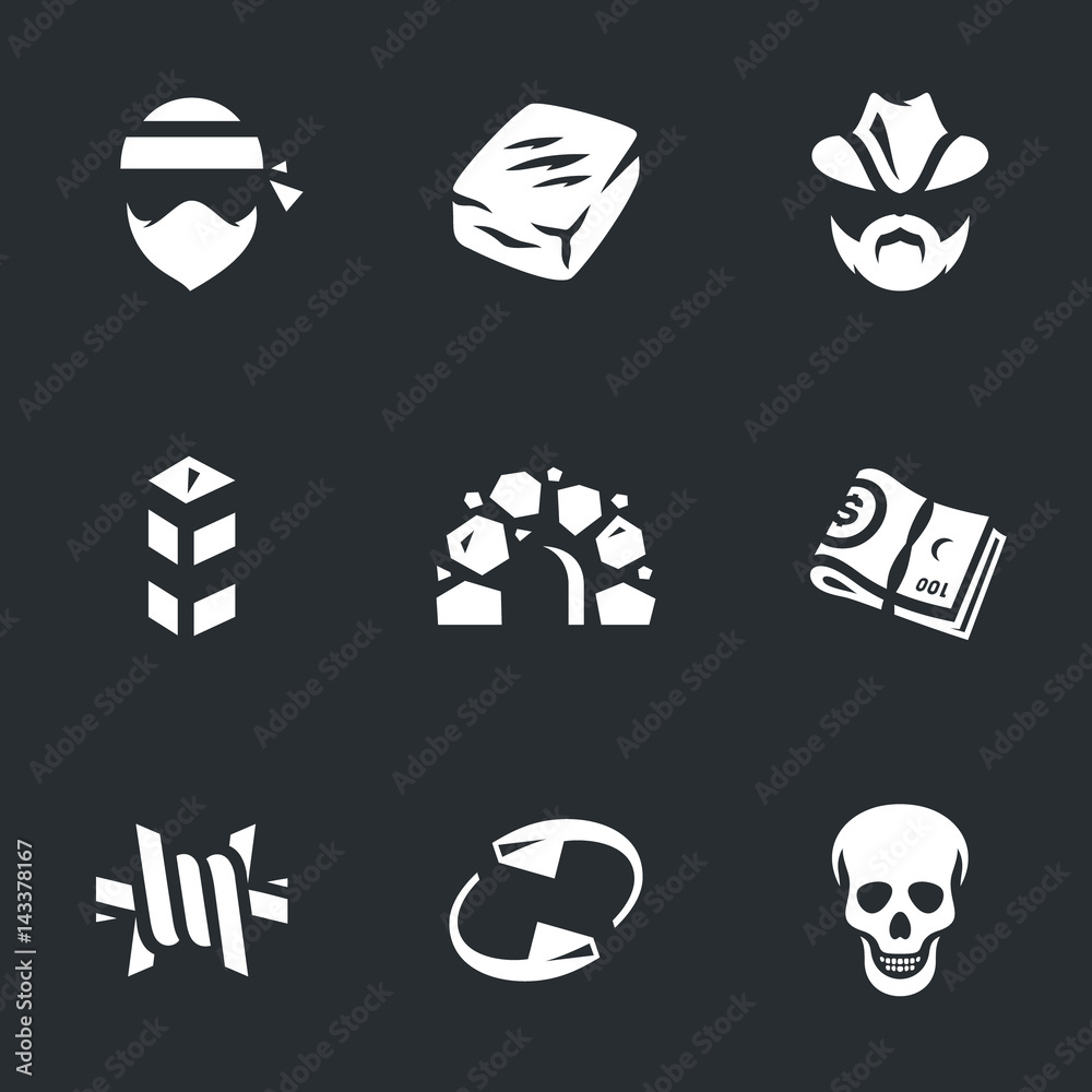 Vector Set of Drug cartel Icons. Stock Vector | Adobe Stock