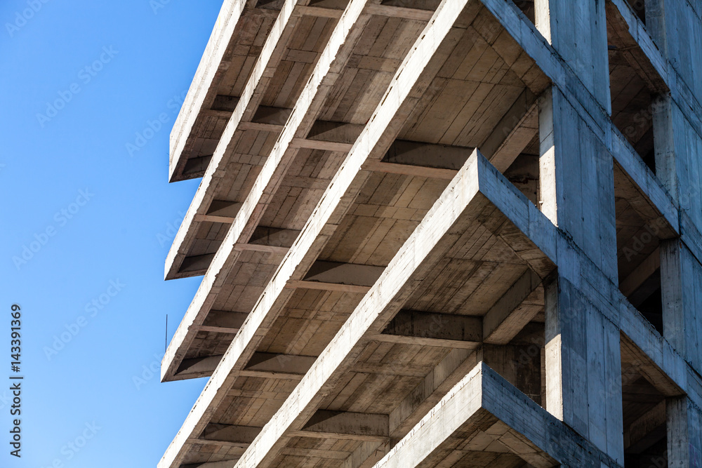 Modern concrete building structure under construction Stock Photo ...