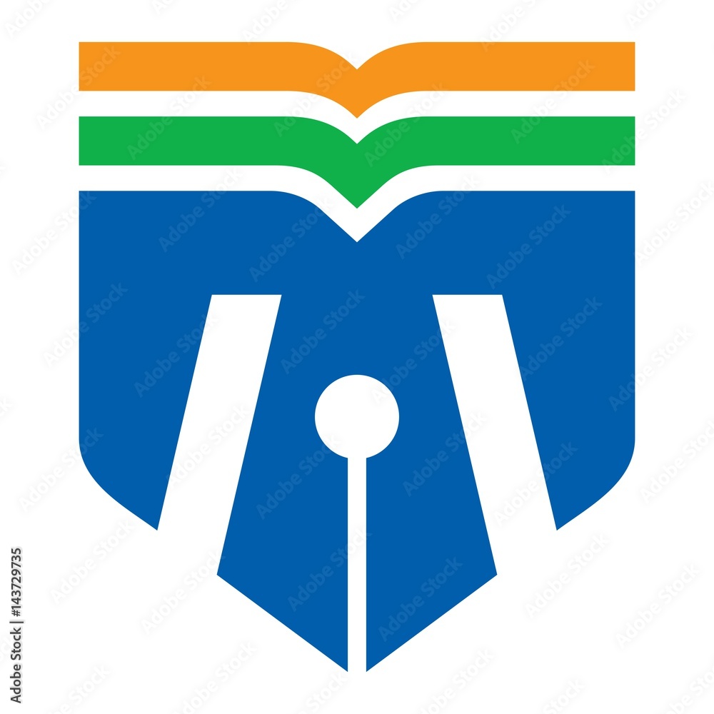 letter M and book logo vector. Stock Vector | Adobe Stock