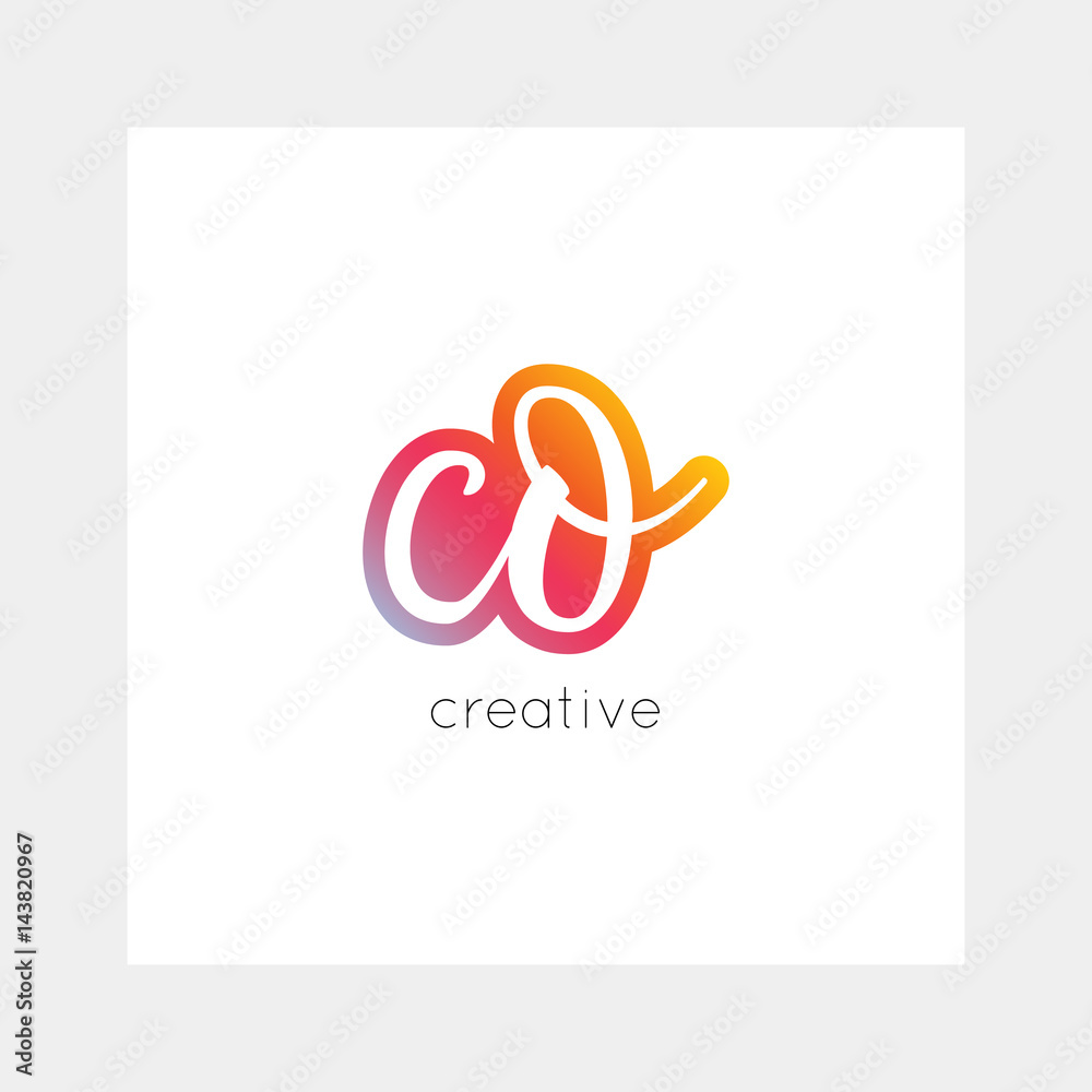 CO logo, vector. Useful as branding symbol, app icon, alphabet element ...