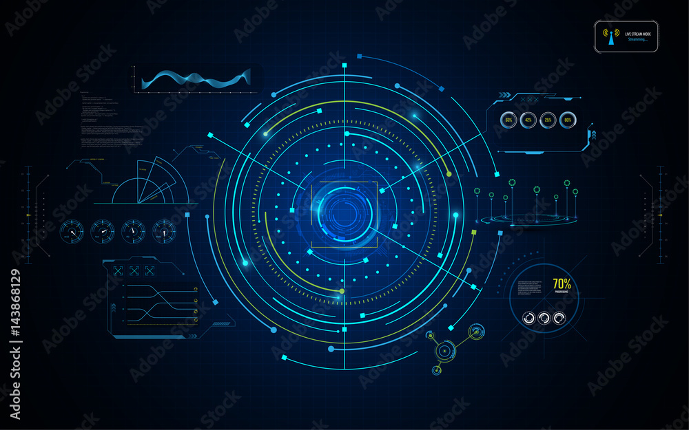 circle infographic hud gui interface design futuristic concept template ...