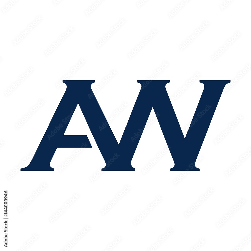 letter A and W logo vector. Stock Vector | Adobe Stock