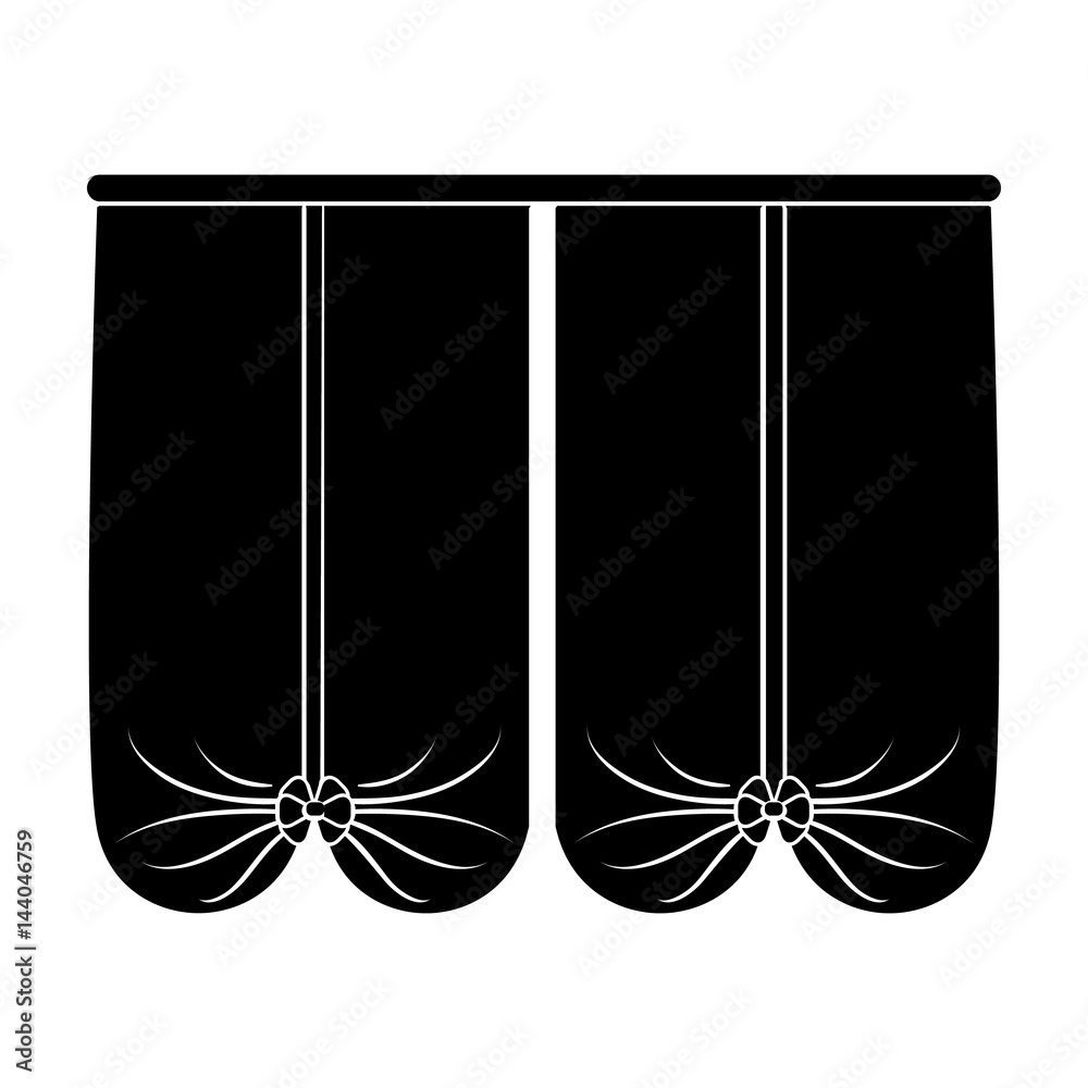 Curtains with drapery on the cornice.Curtains single icon in blake ...