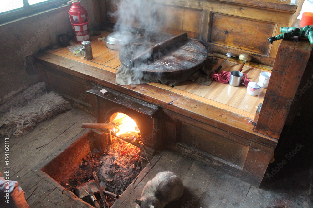 Amdo Tibetan Stove Steam Steamer Traditional Tibet House Wood Wooden ...