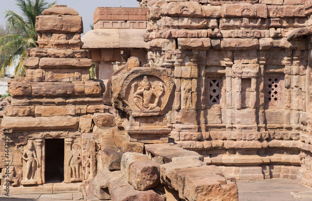 Temples of India. Example of Indian architecture in Pattadakal, UNESCO ...
