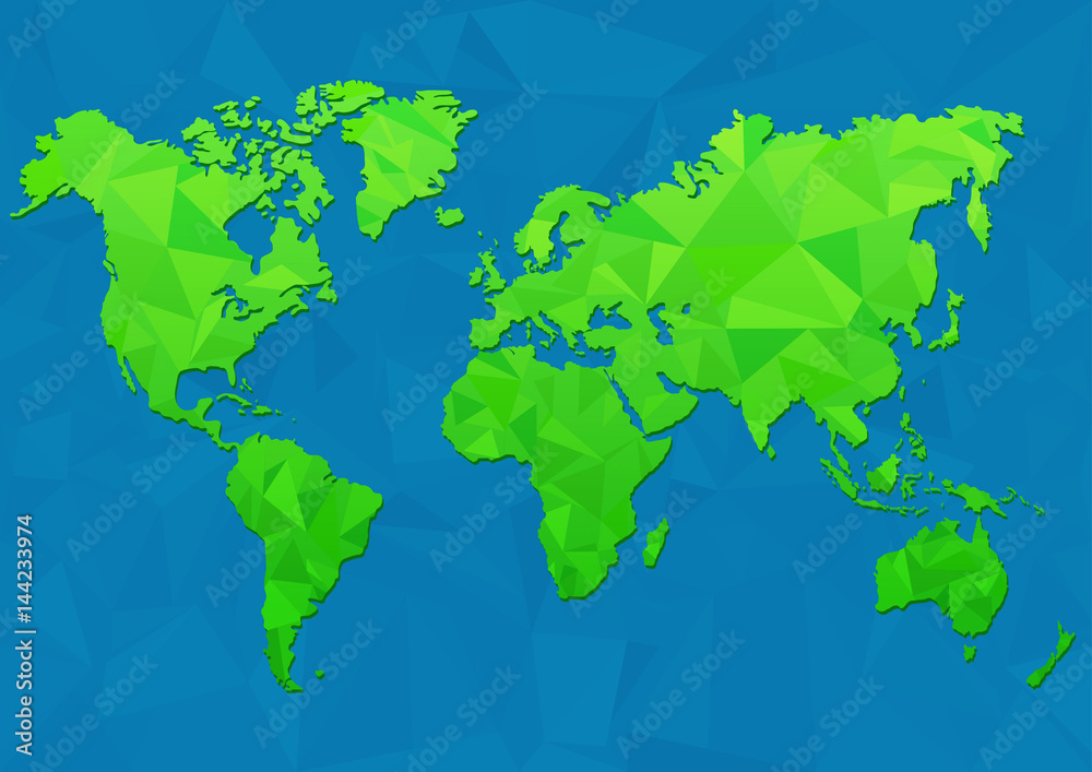 maps of the Earth. world map low poly. Vector illustration Stock Vector ...