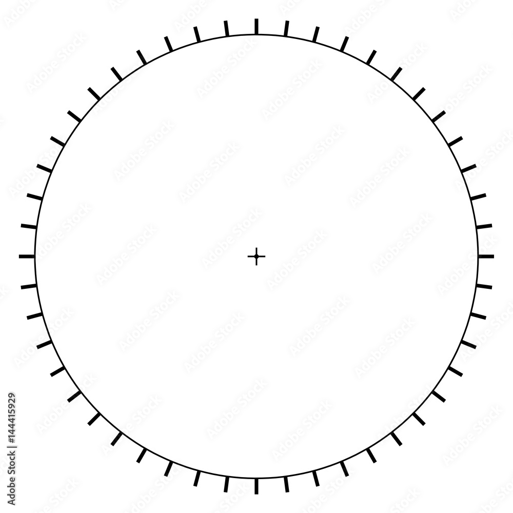Blank Polar Graph Paper - protractor - Pie Chart vector Stock Vector ...