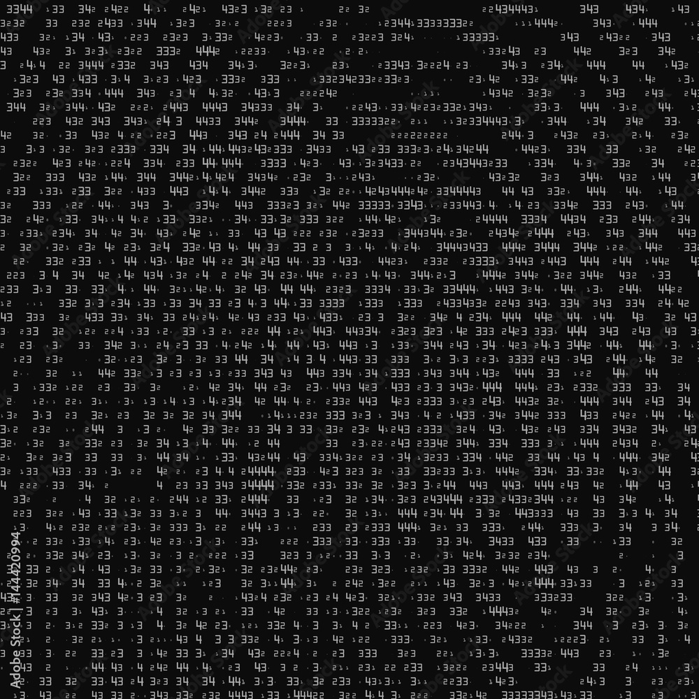 Vector abstract binary representation of fingerprint. Cyber thumbprint ...