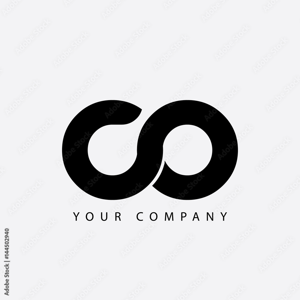 Initial Letter CO Rounded Lowercase Logo Stock Vector | Adobe Stock