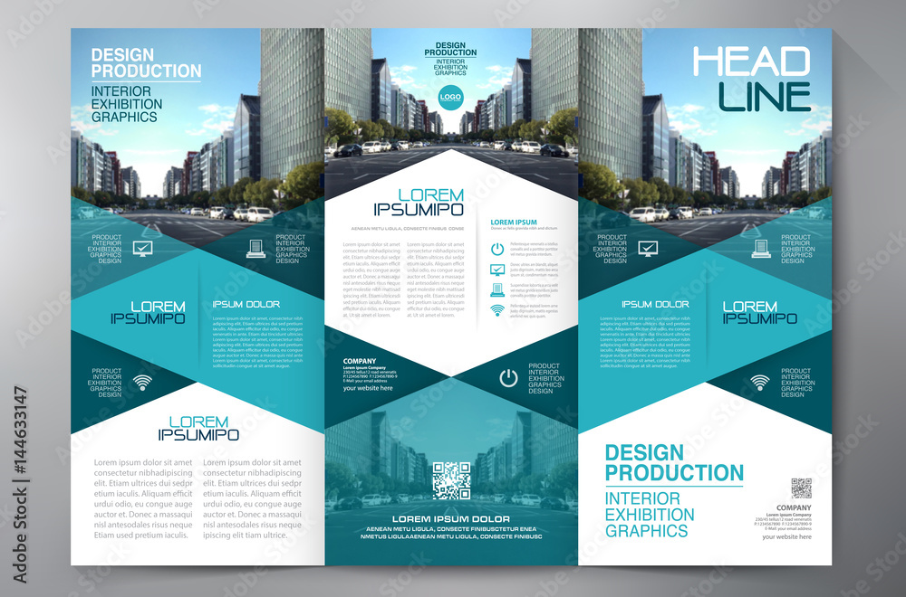 Brochure 3 fold flyer design a4 template. Stock Vector | Adobe Stock