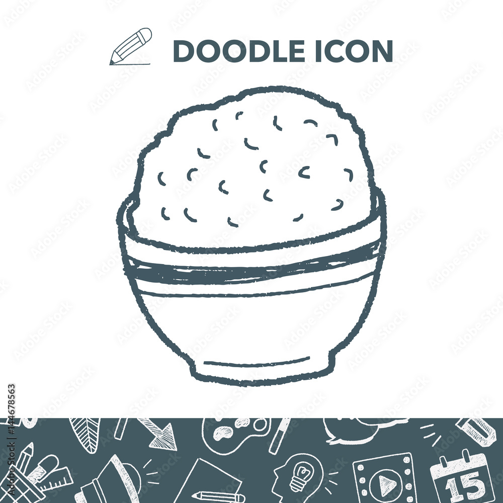 rice doodle Stock Vector | Adobe Stock