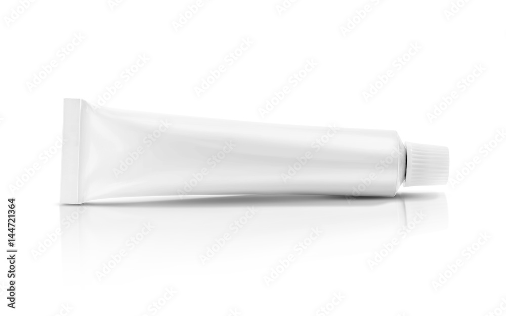 blank packaging aluminum toothpaste tube isolated on white background ...