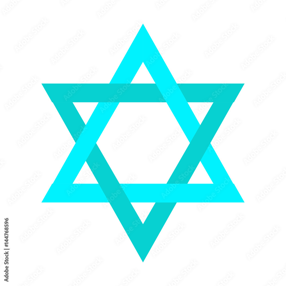 Isolated traditional blue jewish star, Vector illustration Stock Vector ...