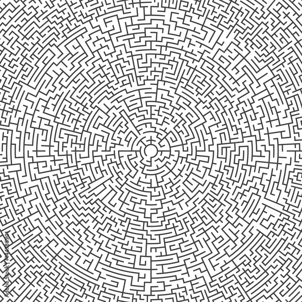 Illustration of Vector Maze Labyrinth. Ancient Greek Puzzle Challenge ...