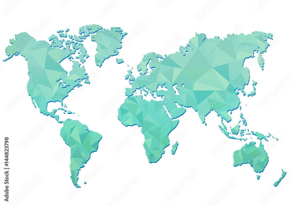 Praca wektorowa bez tantiem: maps of the Earth's. world map low poly ...