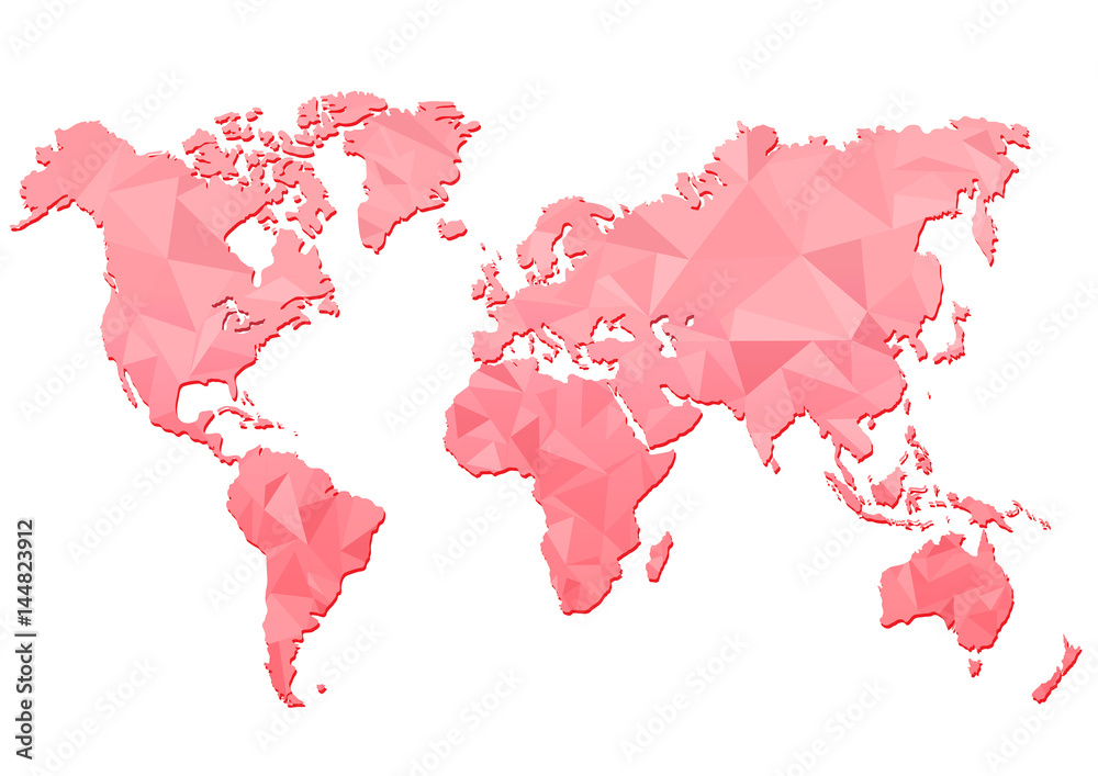 Praca wektorowa bez tantiem: maps of the Earth's. world map low poly ...