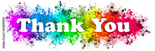Paint Splatter Words - Thank You Stock Photo | Adobe Stock