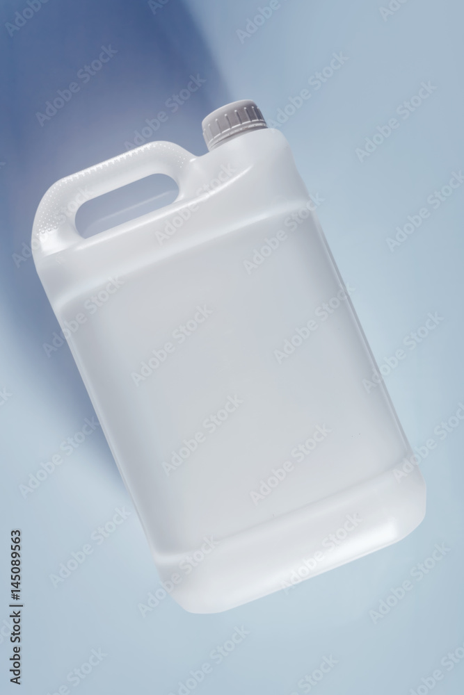 Unlabeled white plastic tank canister chemical liquid container Stock ...