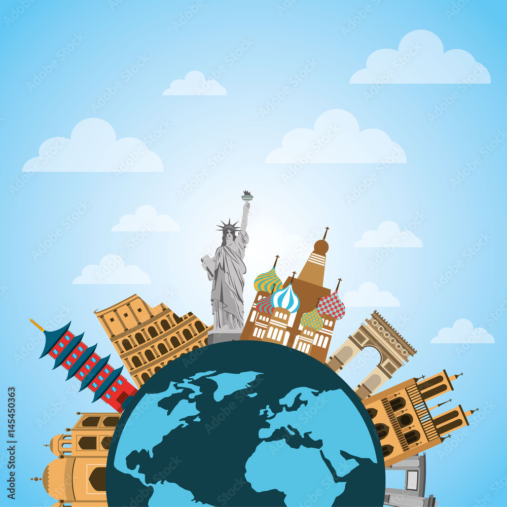 around the world background