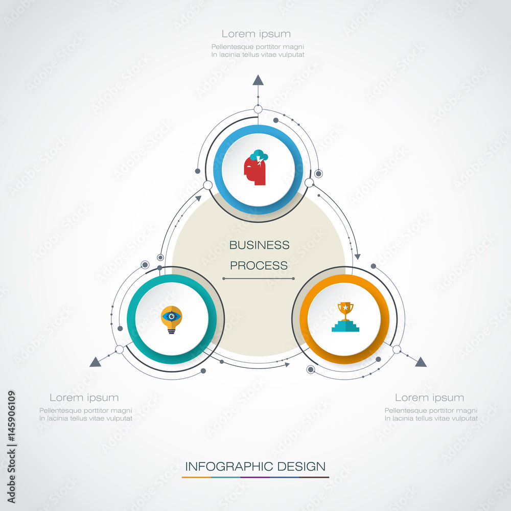 Image vectorielle Stock Vector Infographic 3D circle label design with ...