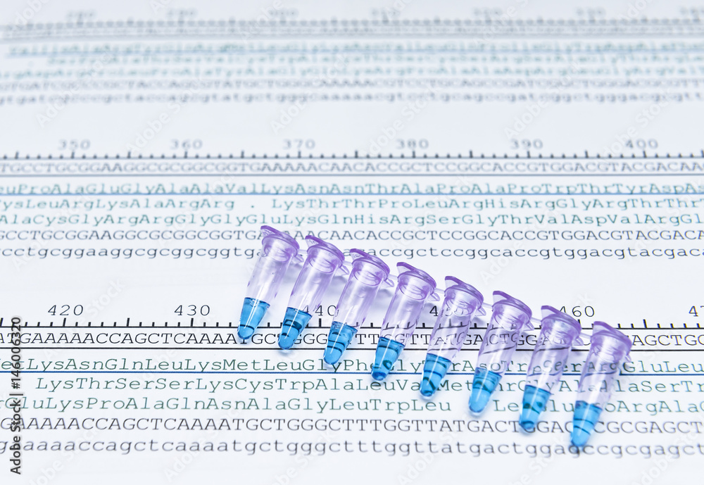 Protein sequencing by analysis of codon sequence of DNA Stock Photo ...
