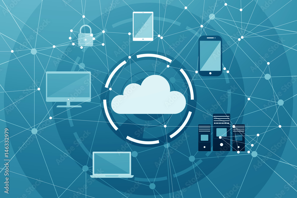 Стокове фото Abstract cloud computing | Adobe Stock