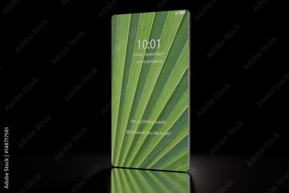 Next generation smartphone render with bezel less / bezel free touch ...