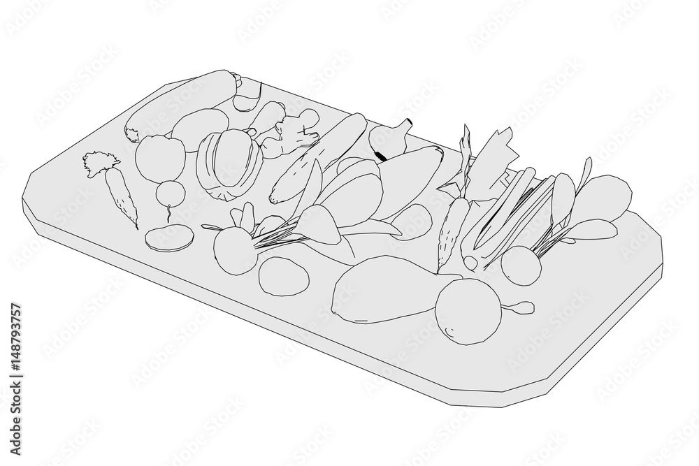 2d cartoon illustration of vegetable Stock Illustration | Adobe Stock