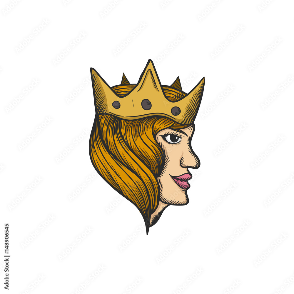Queen Vector Illustartion Stock Vector | Adobe Stock