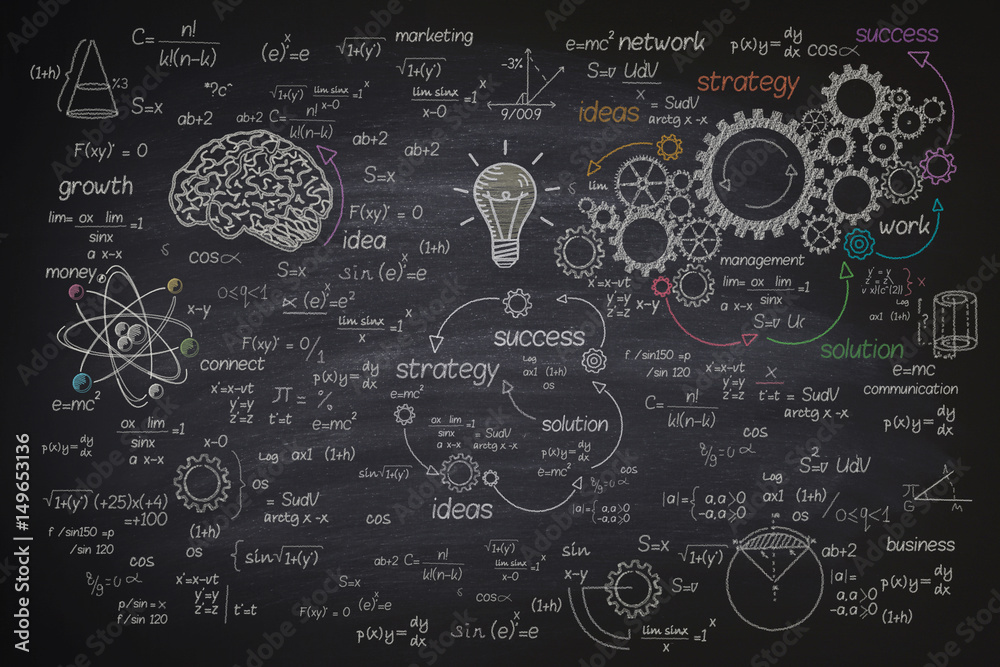 Big formula on blackboard Stock Photo | Adobe Stock