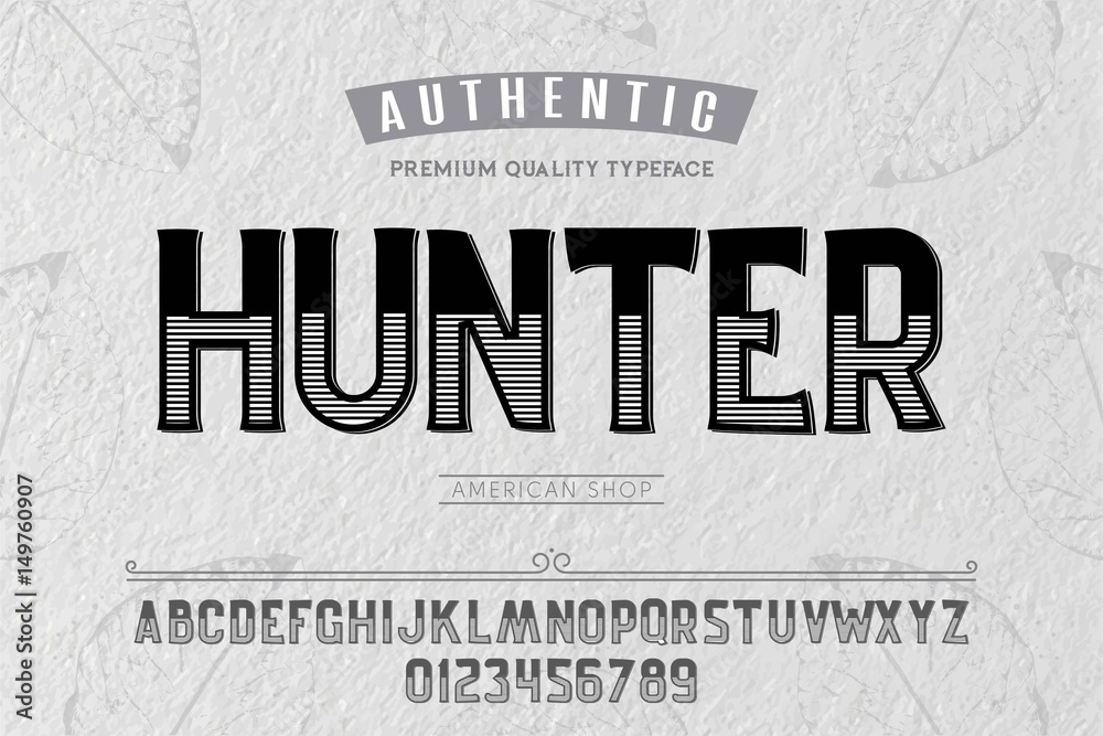 Stock-Vektorgrafik „Font.Alphabet.Script.Typeface.Label.Authentic ...
