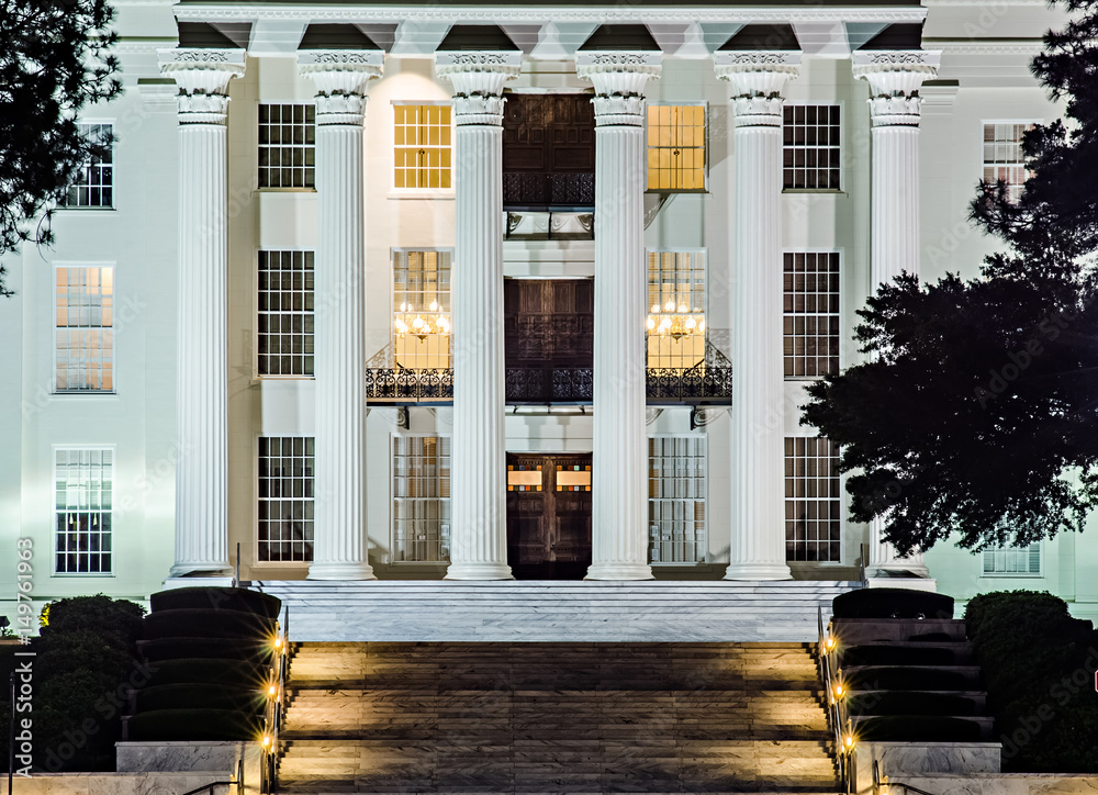 montgomery alabam downtown at night time Stock Photo | Adobe Stock