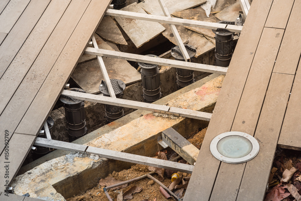 Raised Walkway Deck Construction