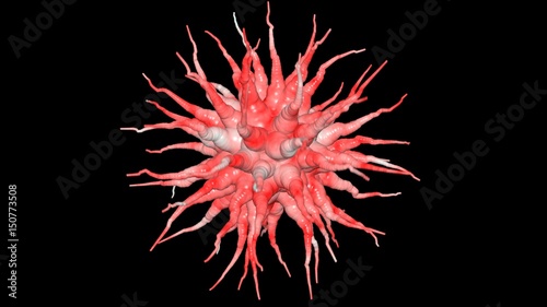 Neuron, cancer, microbe, virus, bacteria growing many, multiple ...