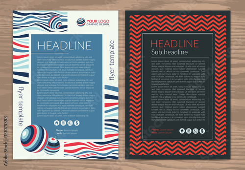 Multipurpose Flyer Layout with Colorful Patterned Borders. Buy this ...