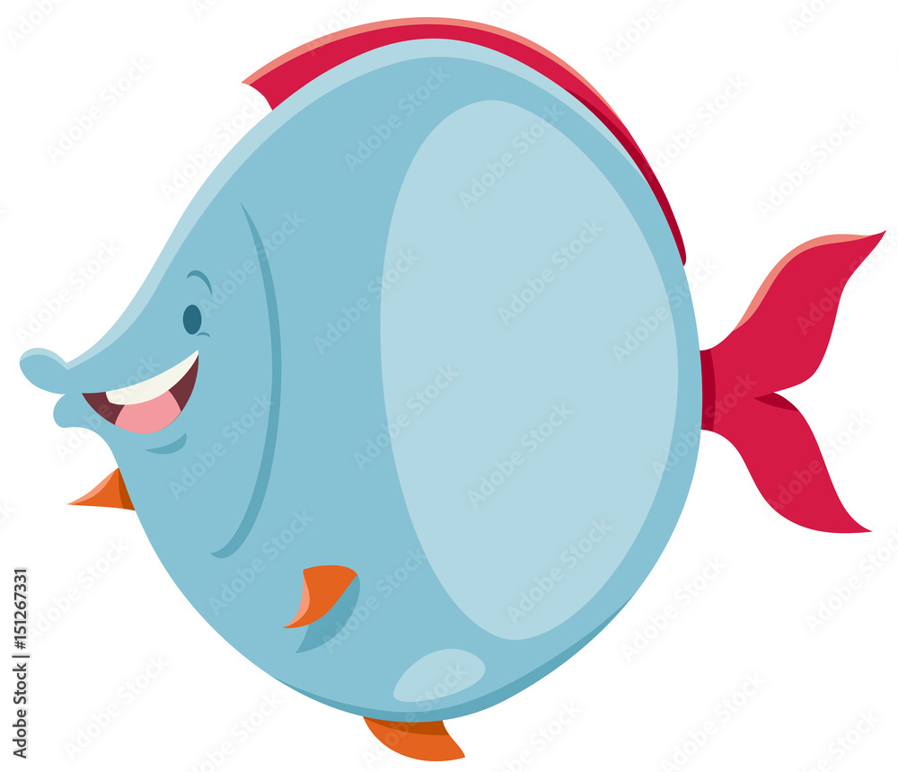 cartoon fish animal character Stock Vector | Adobe Stock