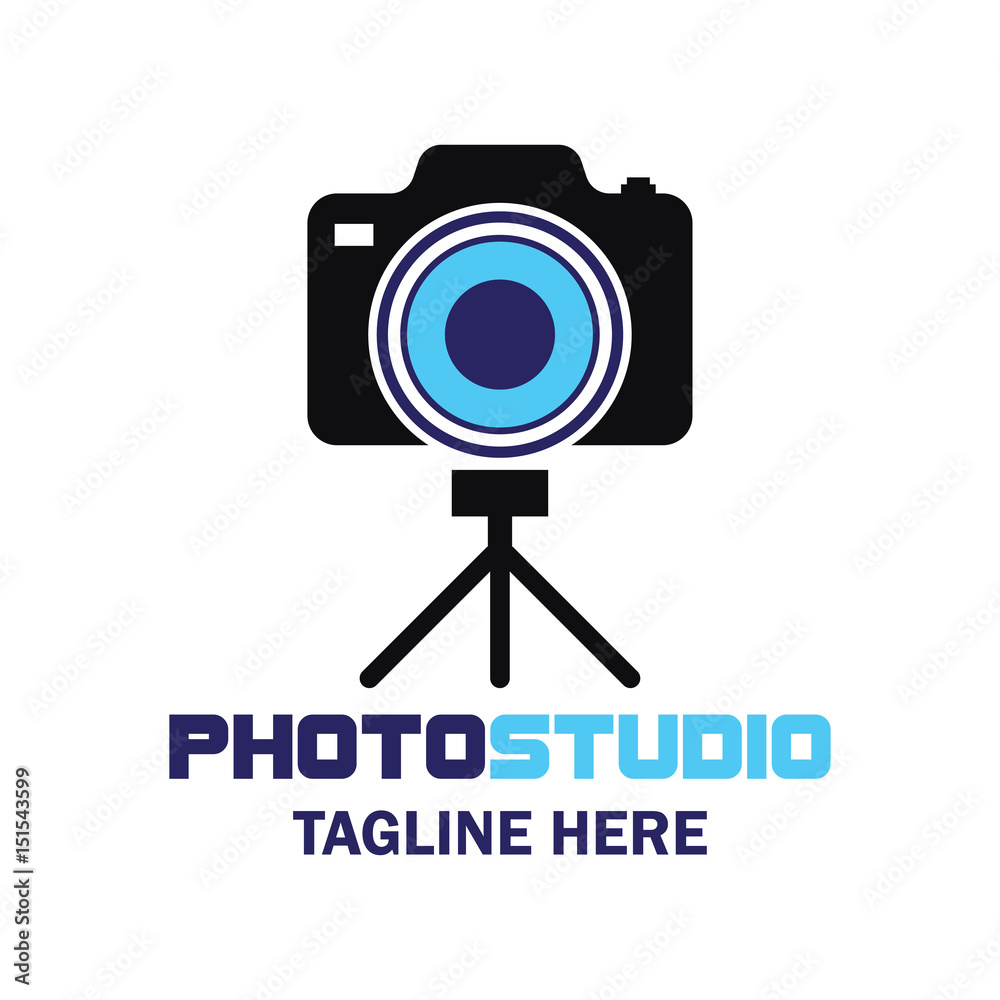 camera studio, shutter, camera store logo with text space for your ...