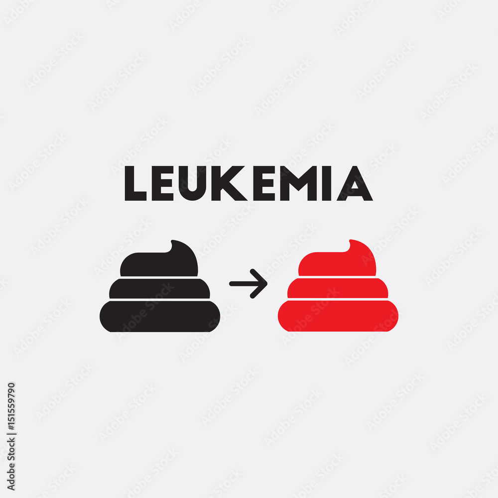 Vetor human feces Vector. various symptoms of leukemia on feces do ...