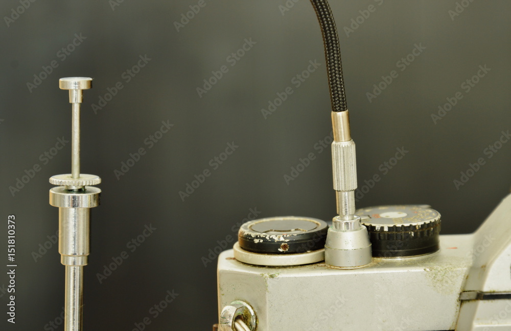 classic shutter cable released operated on single lens reflect film ...