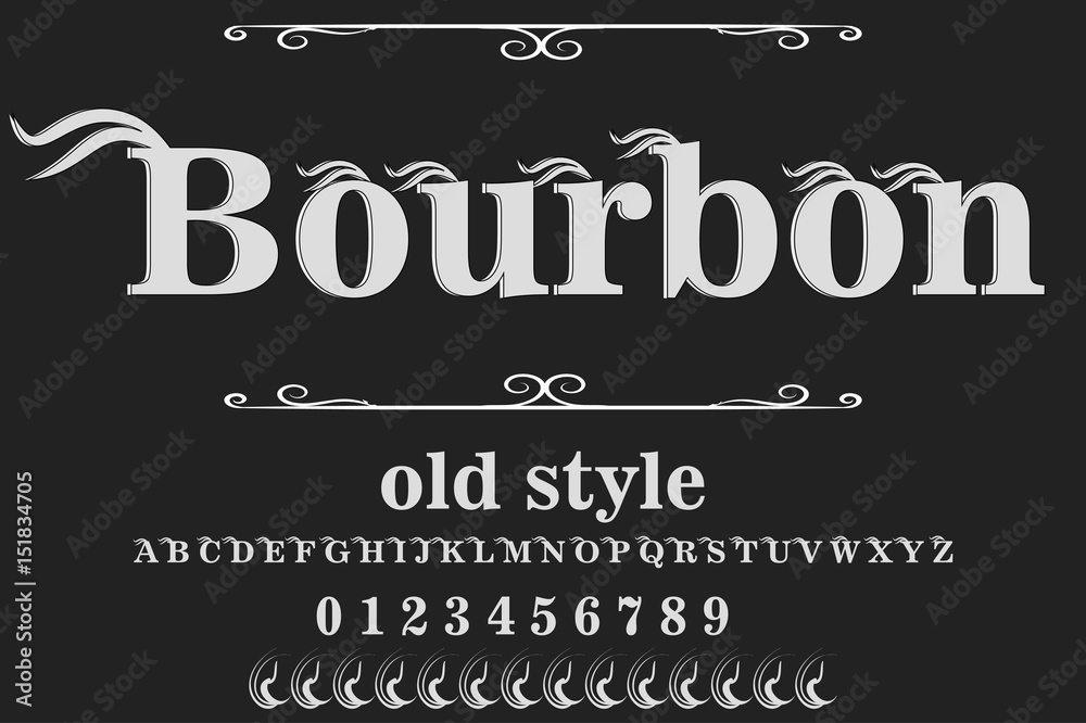 Vector de Stock Font handcrafted vector script alphabet font vector ...